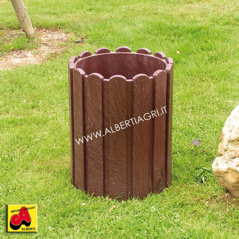 Cestino rifiuti Scori d37x50 55 l.marrone pvc riciclato