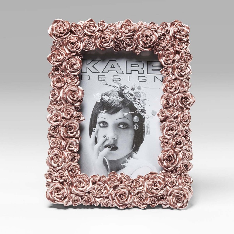 Cornice Rose rosa dorato 18x23cm