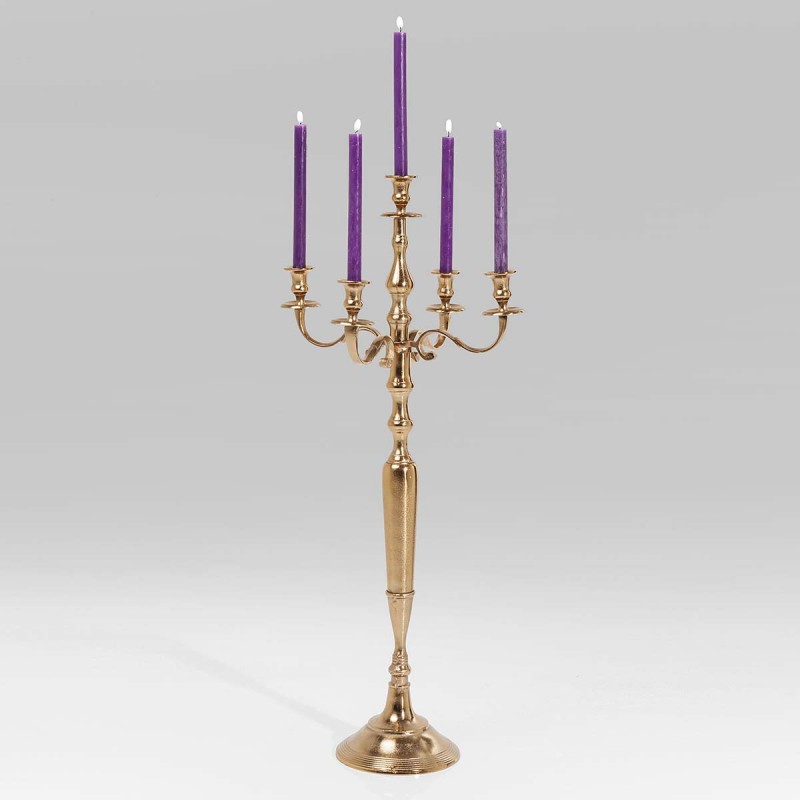 Candelab.Chalet rosa oro45x45x104